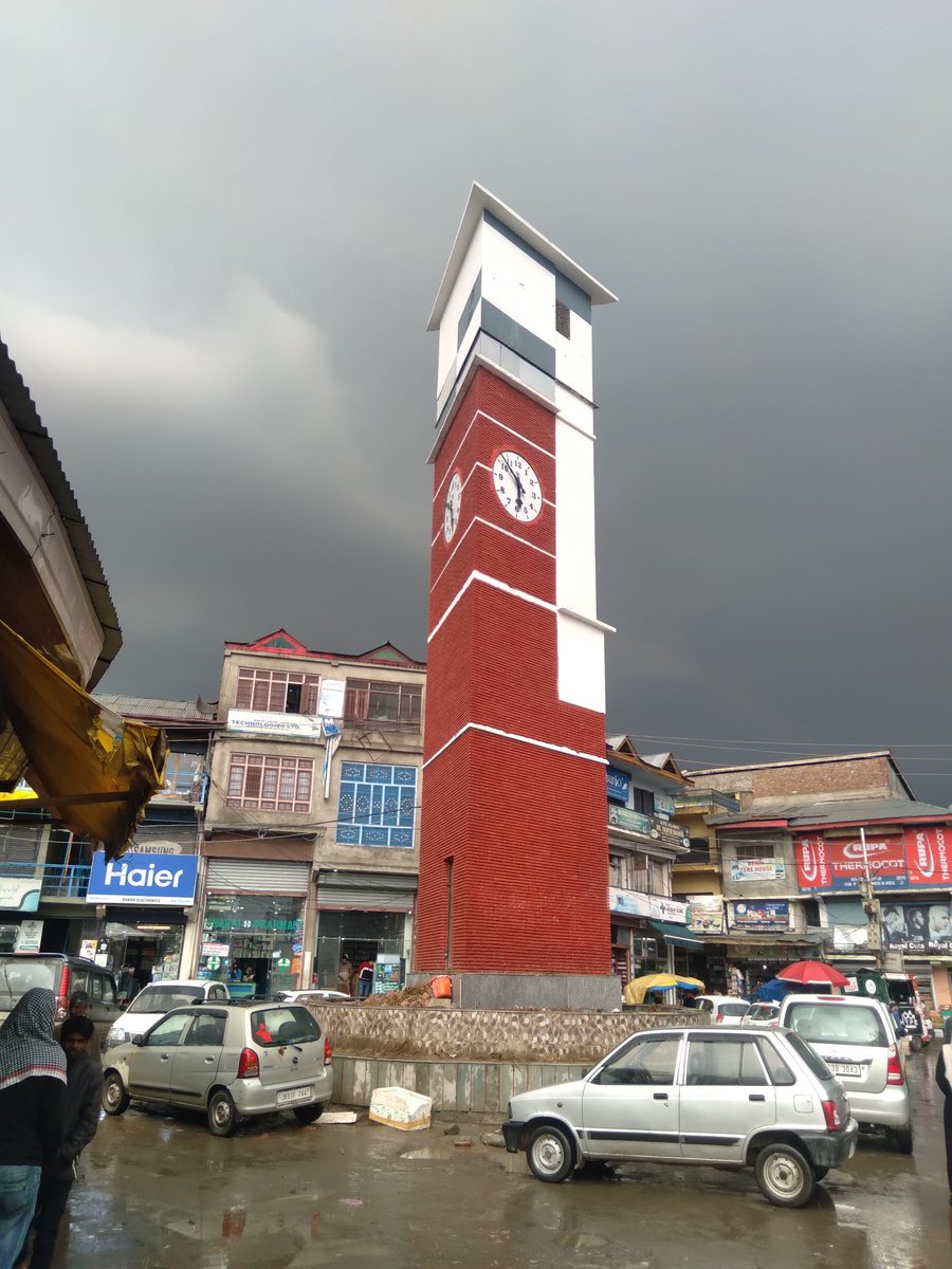 52 ft tall triangular clock tower build in Shopian town completed and ...